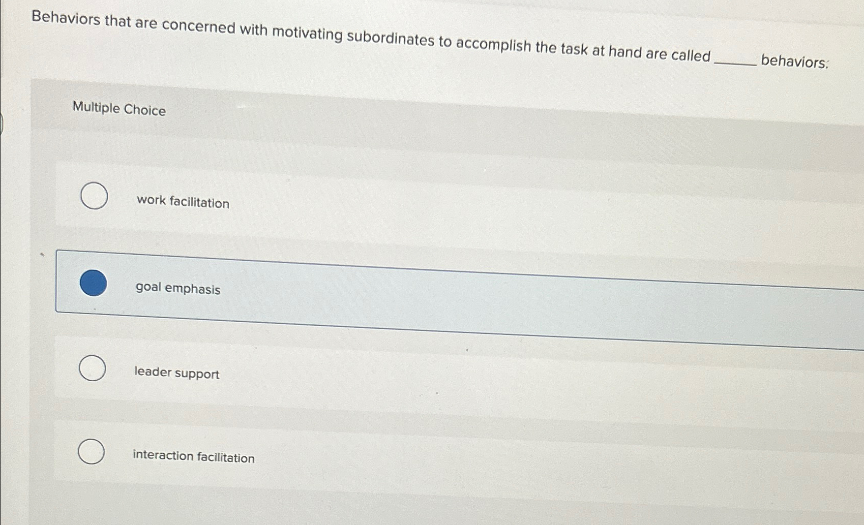 Solved Behaviors that are concerned with motivating | Chegg.com