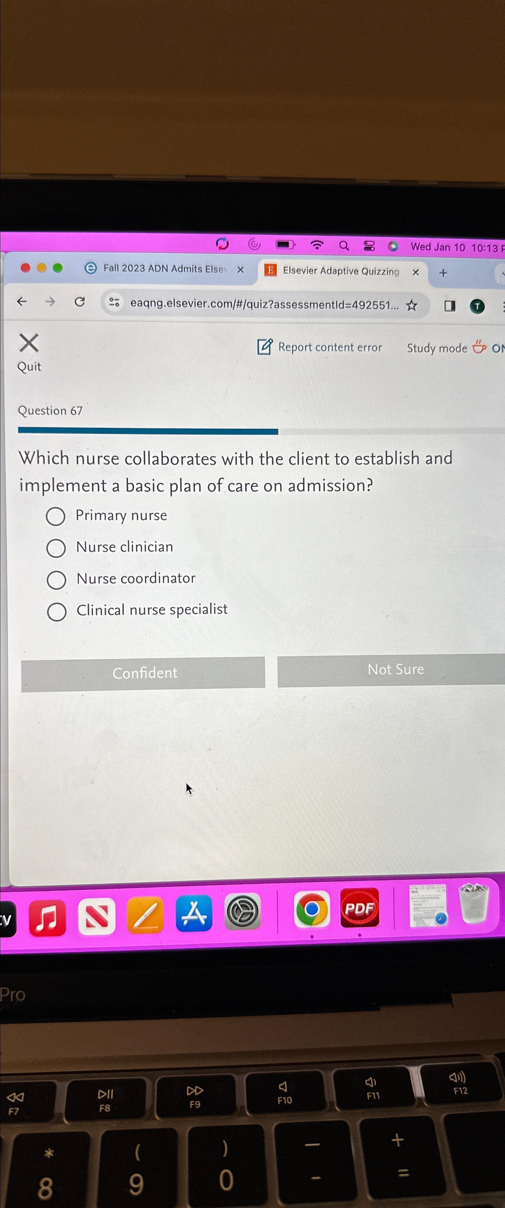 Solved Report content errorStudy modeorQuitQuestion 67Which | Chegg.com