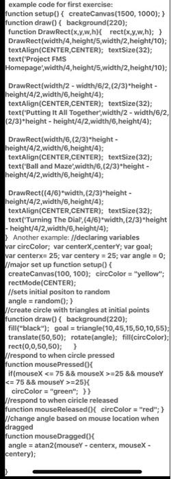 Need Help With Coding Using P5js I Need The Code To 