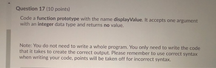 Solved Question 14 (10 points) Given the following: int Loop | Chegg.com