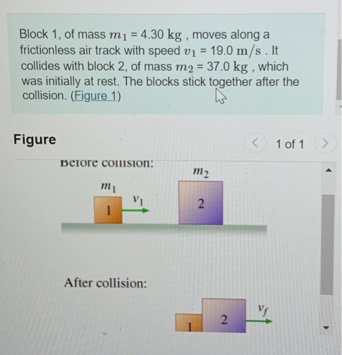 Solved Block 1 Of Mass M1 4 30 Kg Moves Along A