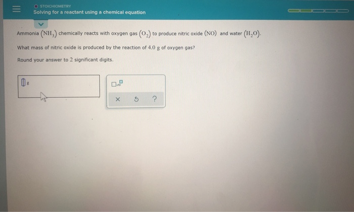 Solved O STOICHIOMETRY Solving for a reactant using a | Chegg.com