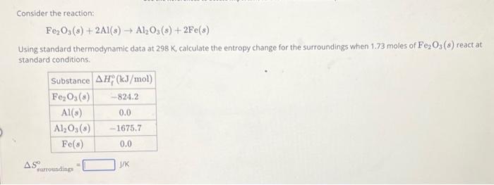 Solved Consider the reaction: | Chegg.com