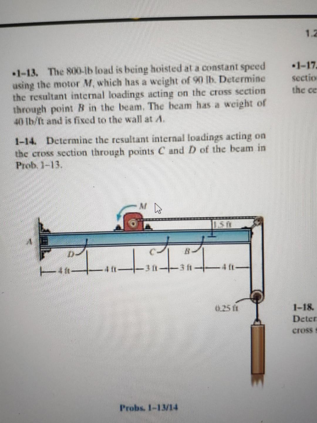 Solved -1-13. The 800-1b load is being hoisted at a constant | Chegg.com
