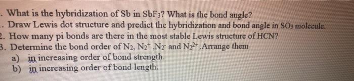 Solved . What is the hybridization of Sb in SbF3? What is | Chegg.com