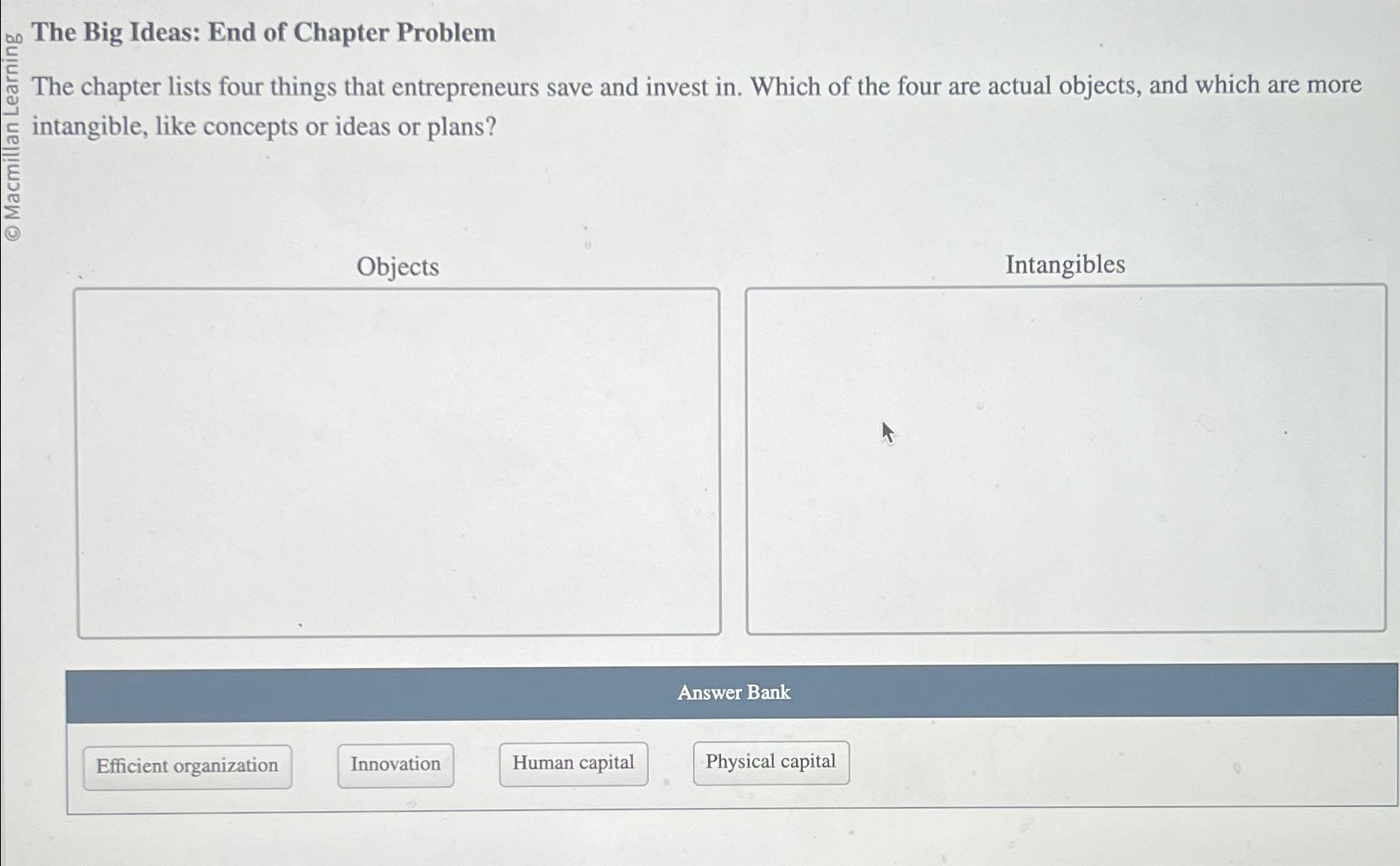 Solved The Big Ideas: End of Chapter ProblemThe chapter | Chegg.com