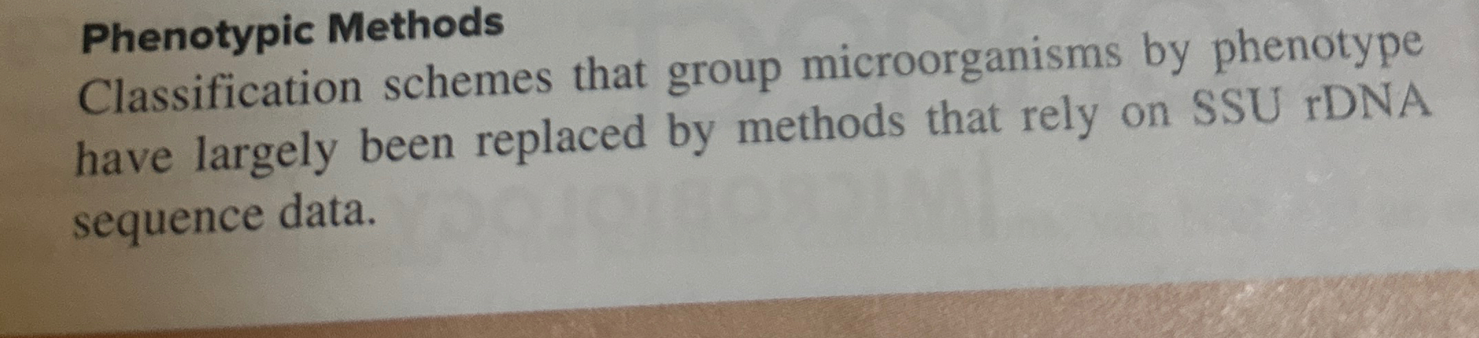 Solved Phenotypic MethodsClassification schemes that group | Chegg.com