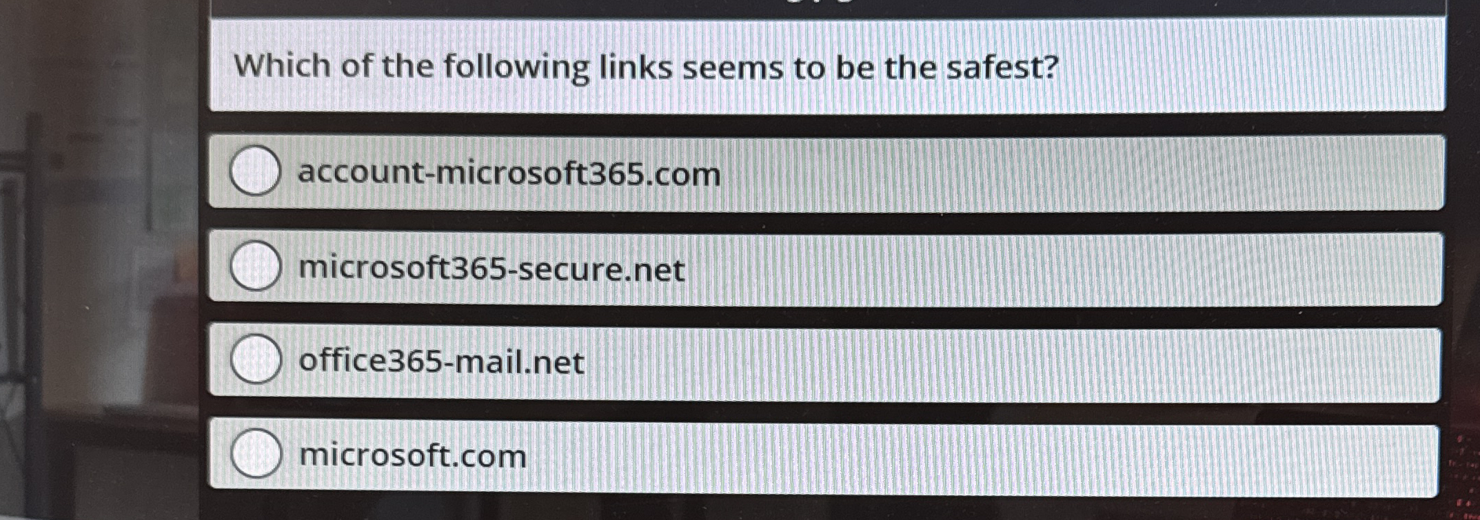 Solved Which of the following links seems to be the safest? | Chegg.com