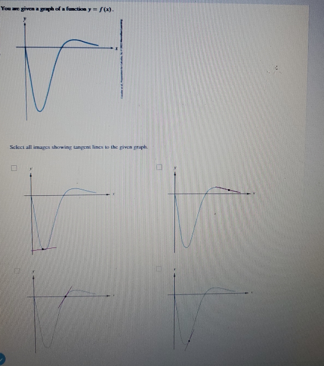Solved You are given a graph of a function y=f(x)Select all | Chegg.com