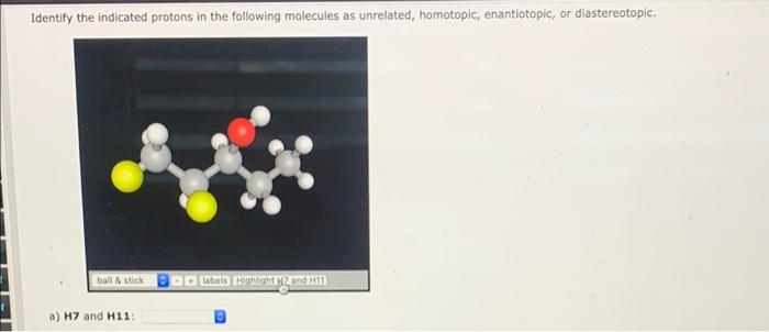 Solved Identify the indicated protons in the following | Chegg.com