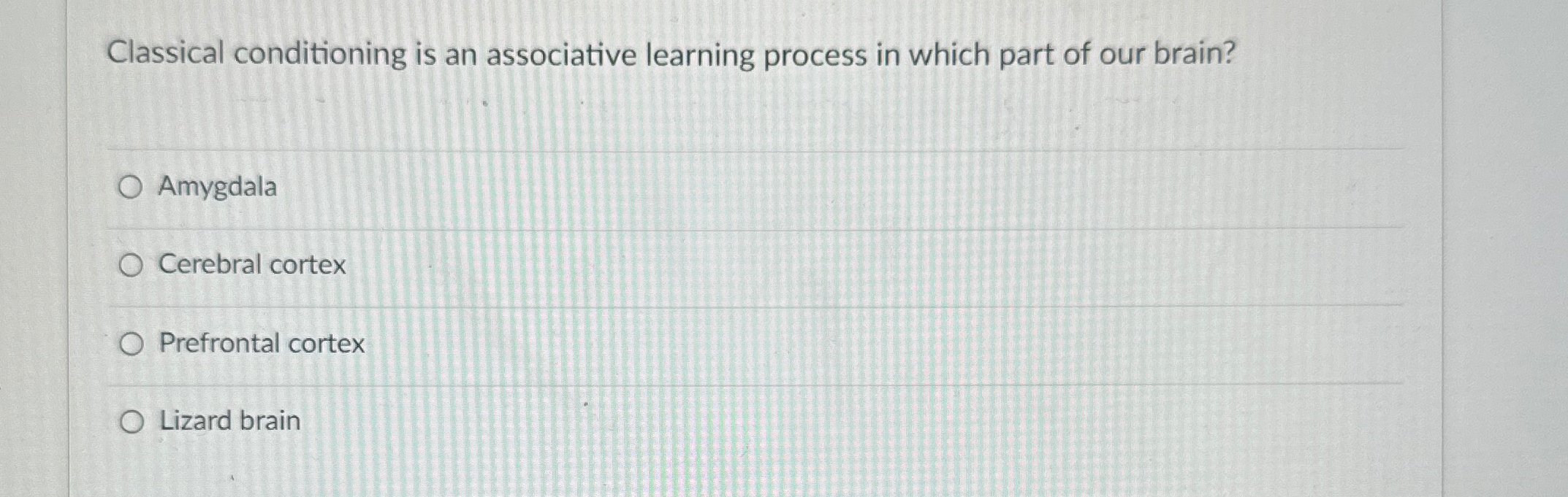 Solved Classical conditioning is an associative learning | Chegg.com