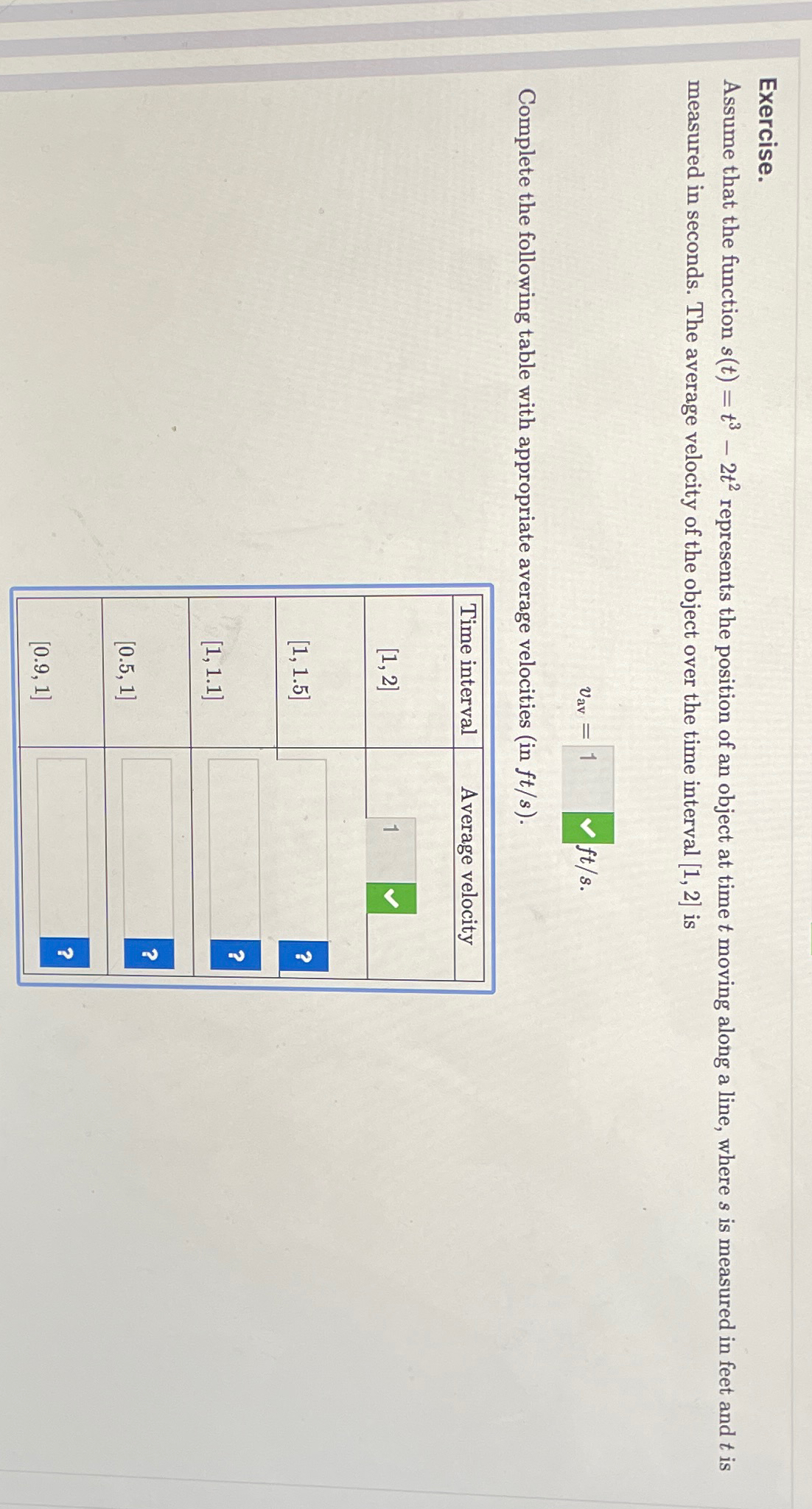 Solved Exercise.Assume that the function s(t)=t3-2t2 | Chegg.com