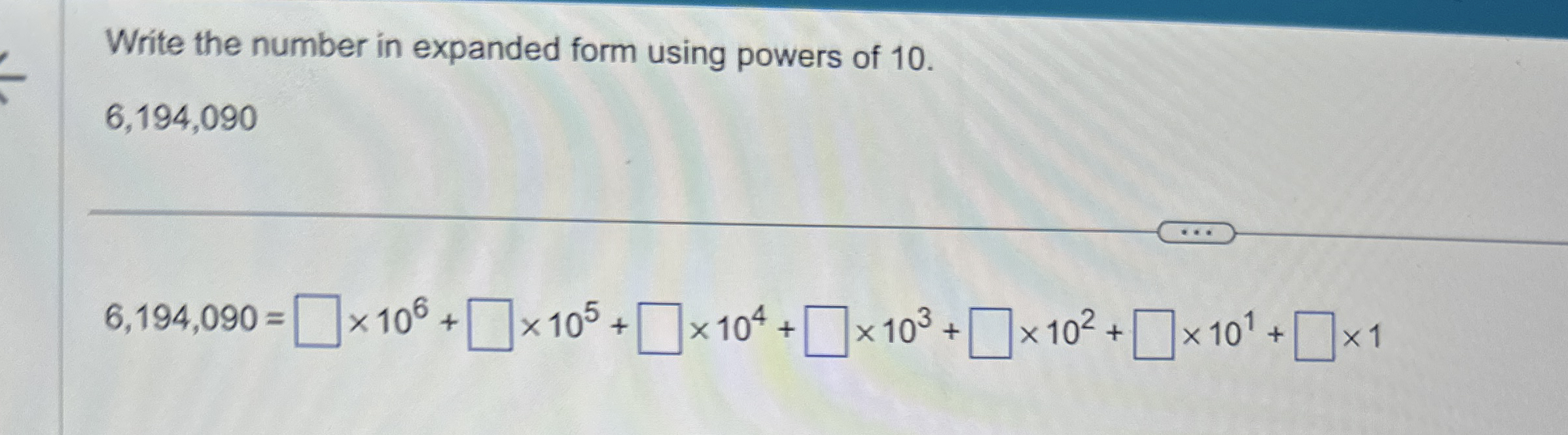 Solved Write the number in expanded form using powers of | Chegg.com
