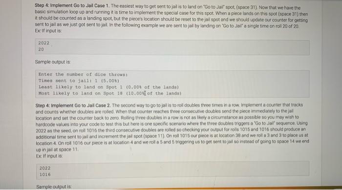 Solved 18.4 Project 4: Monte Carlo Simulation Summary within | Chegg.com