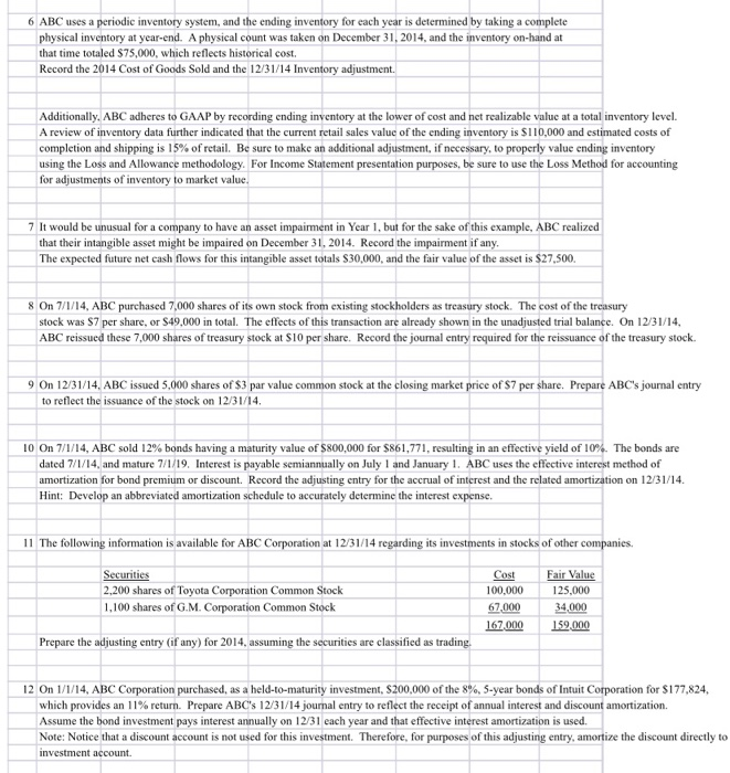 ABC Corporation is a new company that buys and sells | Chegg.com
