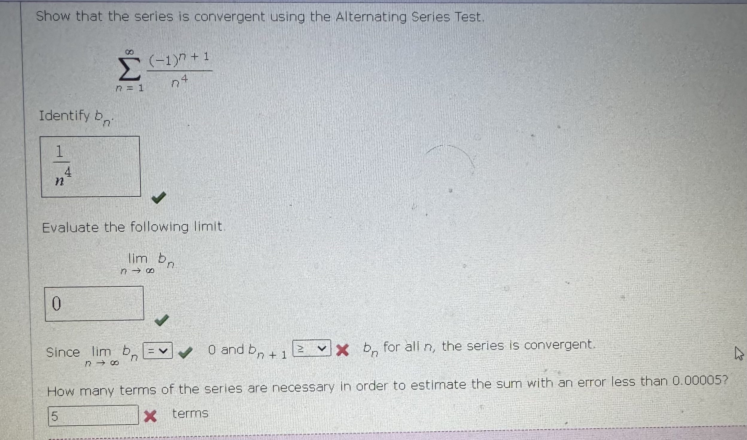 Solved Show that the series is convergent using the | Chegg.com