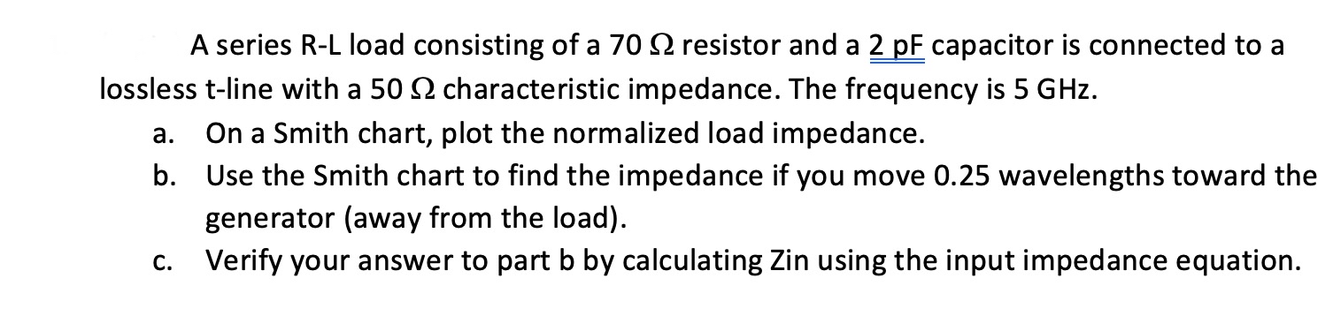 Solved A series R-L load consisting of a 70Ω ﻿resistor and a | Chegg.com