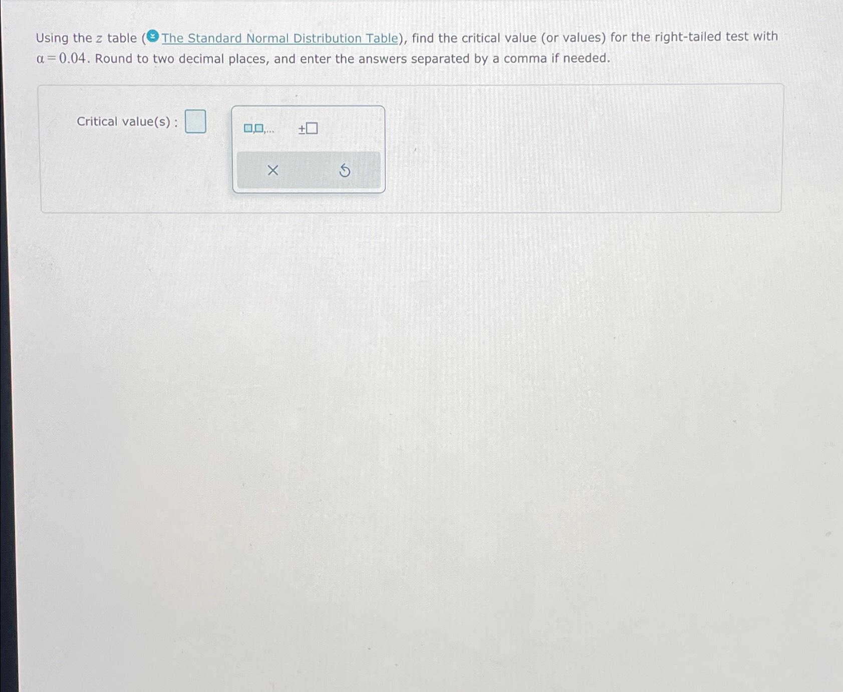 Solved Using the z ﻿table ( ﻿$ The Standard Normal | Chegg.com