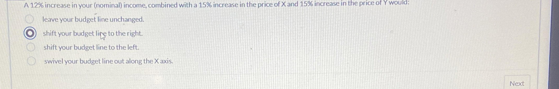 Solved A 12% ﻿increase in your (nominal) ﻿income, combined | Chegg.com