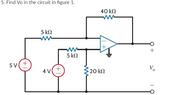 Solved Find Vo in the circuit in figure 1. | Chegg.com
