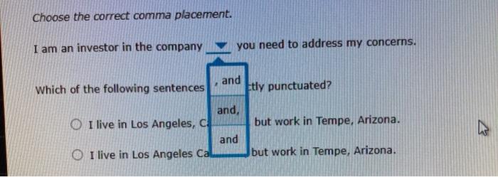 Solved Choose the correct comma placement. Cho is going to | Chegg.com