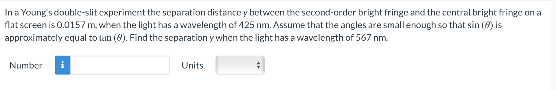 Solved In a Young's double-slit experiment the separation | Chegg.com