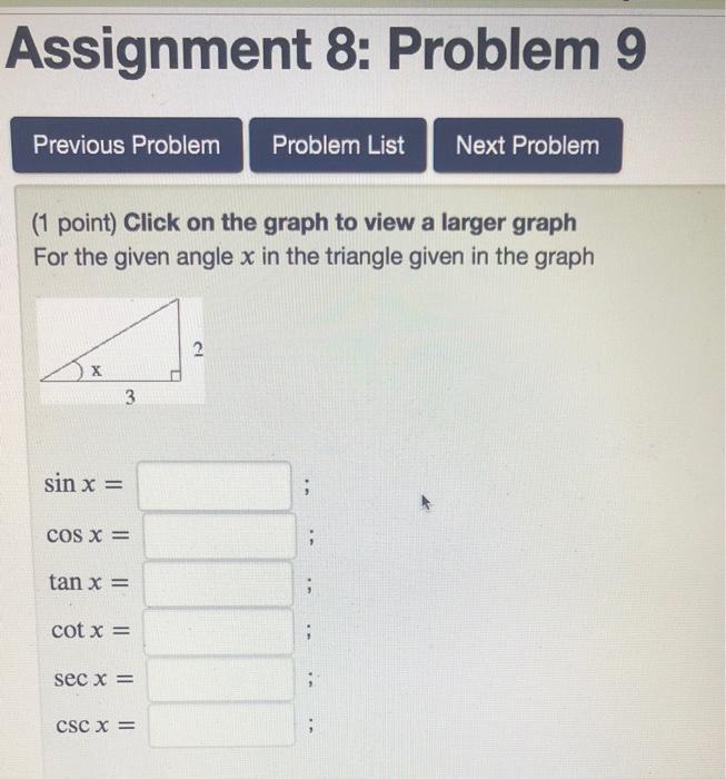 Solved Assignment 8: Problem 9 Previous Problem Problem List | Chegg.com