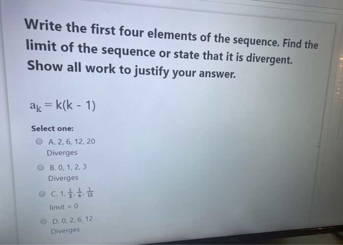 Solved Write the first four elements of the sequence. Find | Chegg.com
