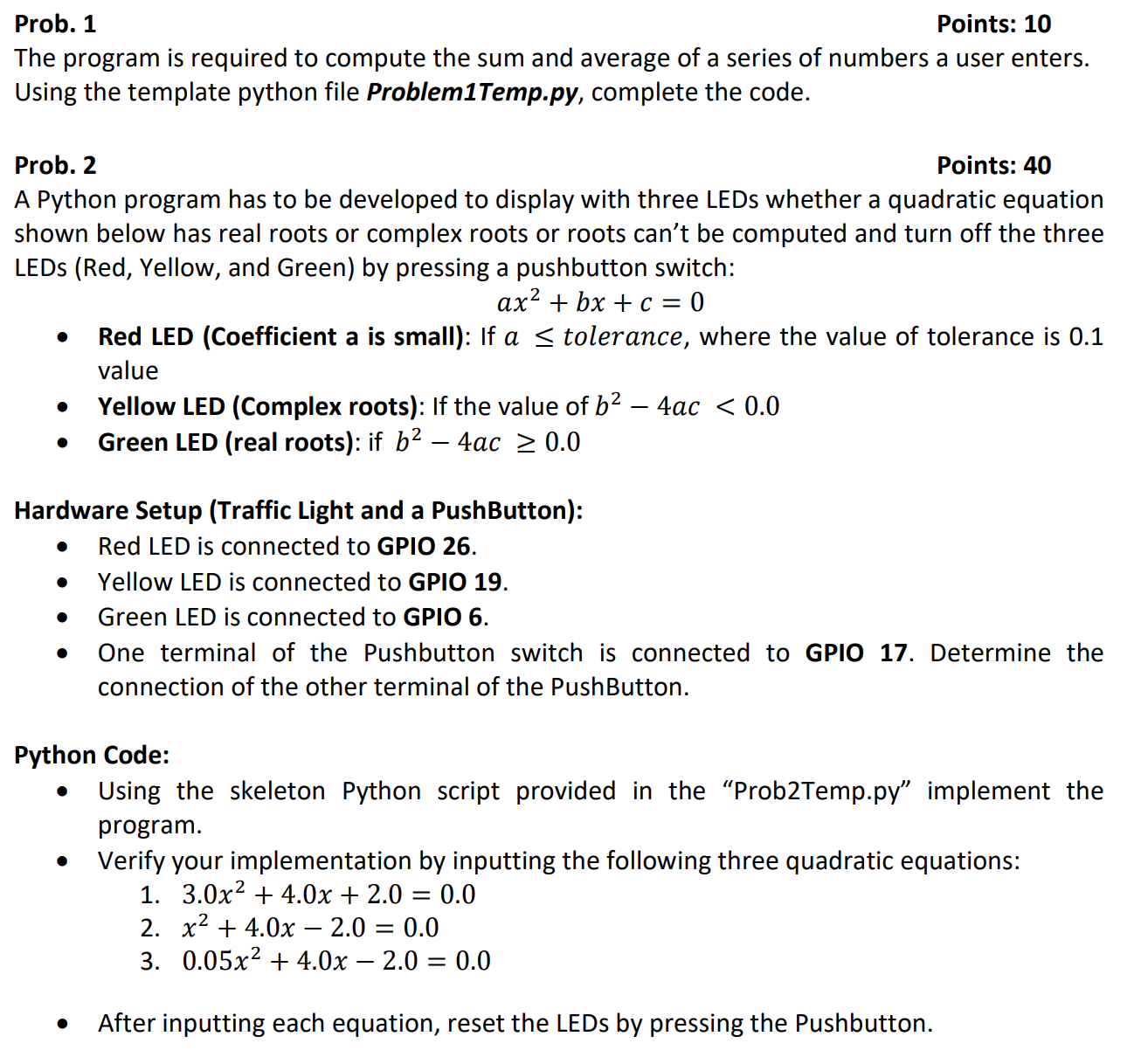 Solved Prob. 1The program is required to compute the sum and | Chegg.com