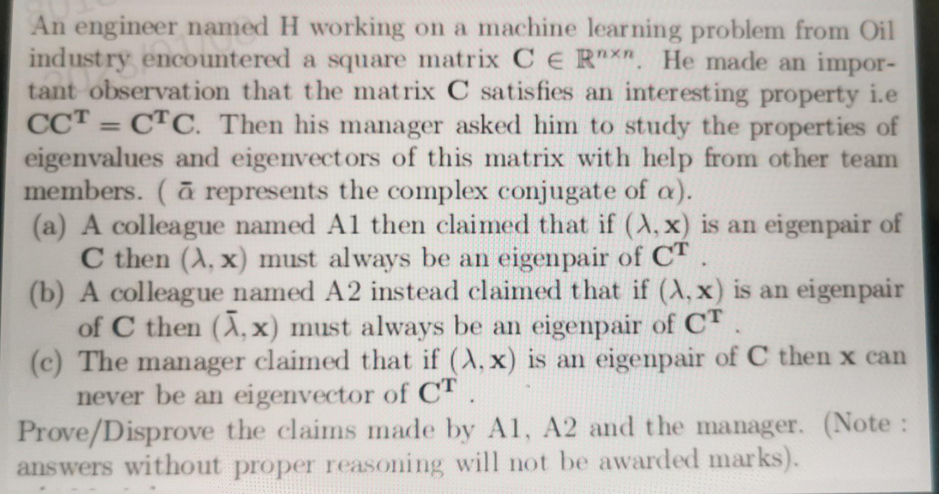 Solved An engineer named H working on a machine learning | Chegg.com