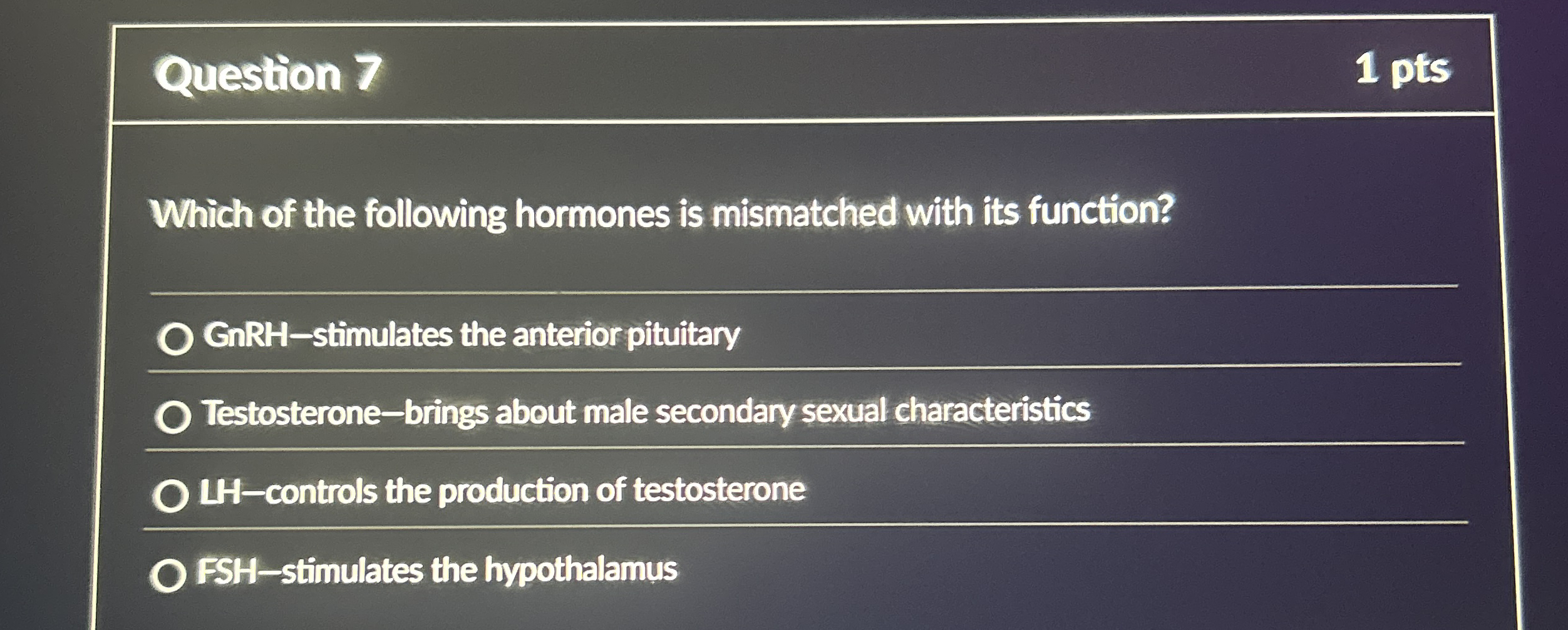 Solved Question 71 ﻿ptsWhich of the following hormones is | Chegg.com