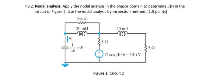Solved 8.2. Nodal analysis. Apply the nodal analysis in the | Chegg.com