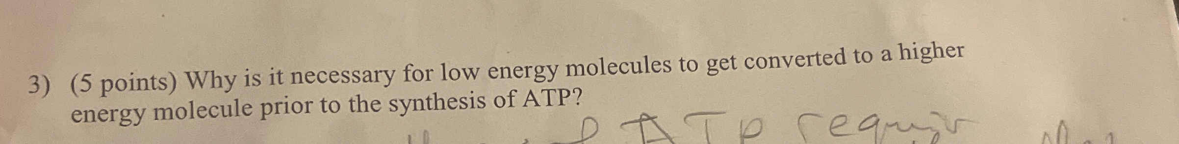 Solved (5 ﻿points) ﻿Why is it necessary for low energy | Chegg.com