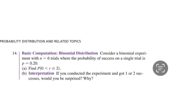 Solved PROBABILITY DISTRIBUTION AND RELATED TOPICS 14. Basic | Chegg.com