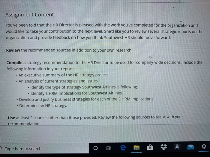 Solved Assignment Content You've been told that the HR | Chegg.com