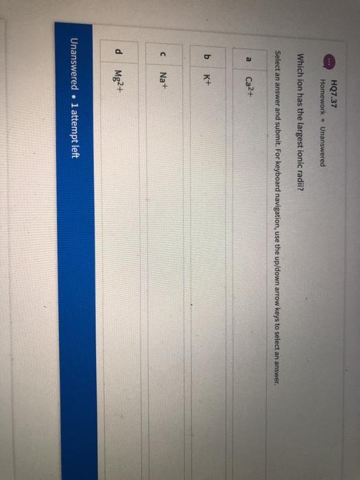 Solved HQ7.36 Homework - Unanswered Rank the following atoms | Chegg.com