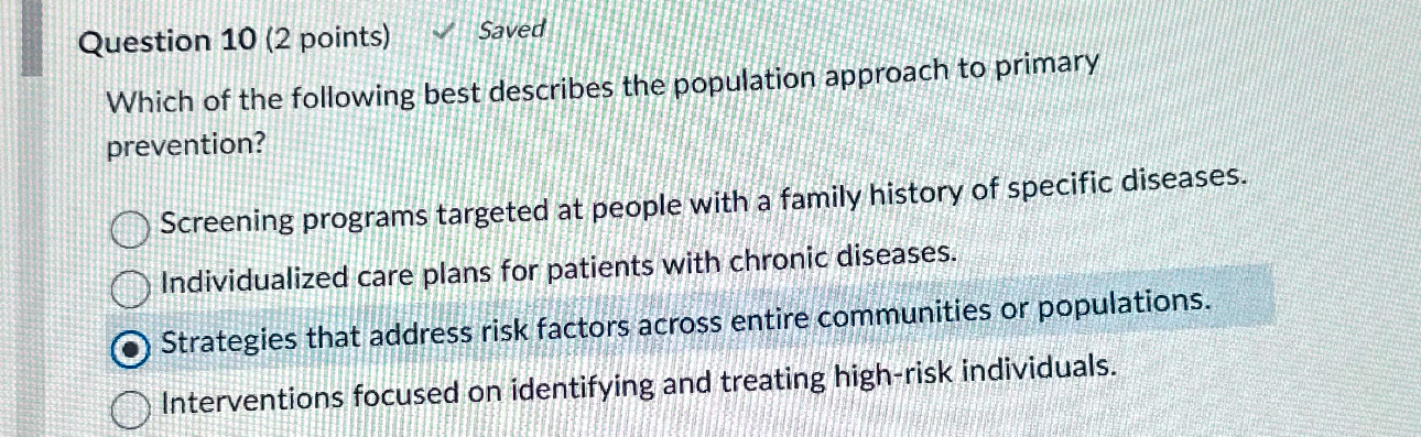 Solved Question 10 (2 ﻿points)SavedWhich of the following | Chegg.com