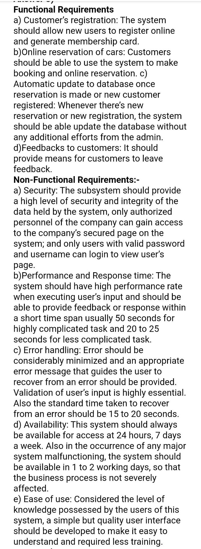 Solved Problem Statement:- A car rental is a vehicle that | Chegg.com