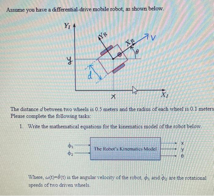 Solved Assume You Have A Differential Drive Mobile Robot As