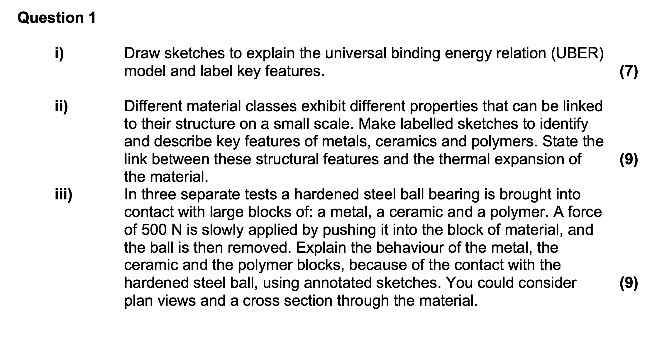 Solved Question 1i) ﻿Draw sketches to explain the universal | Chegg.com