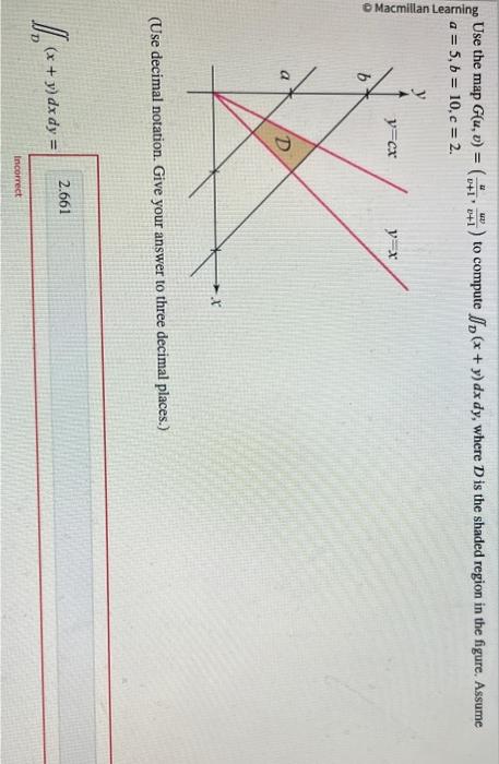 Solved Use the map G(u,v)=(v+1u,v+1wv) to compute | Chegg.com
