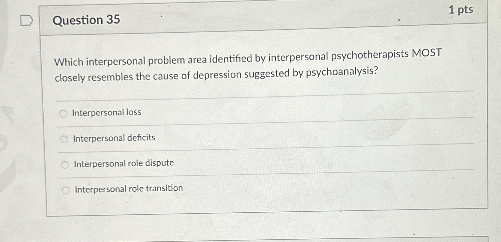 Solved Question 351ptsWhich interpersonal problem area | Chegg.com