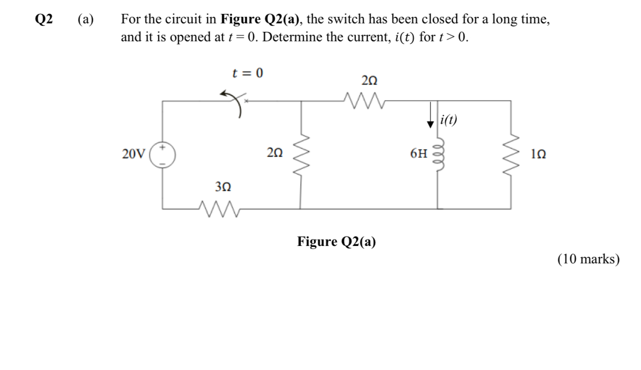 Solved How to solve Q2 (a) ﻿For the circuit in Figure Q2(a), | Chegg.com