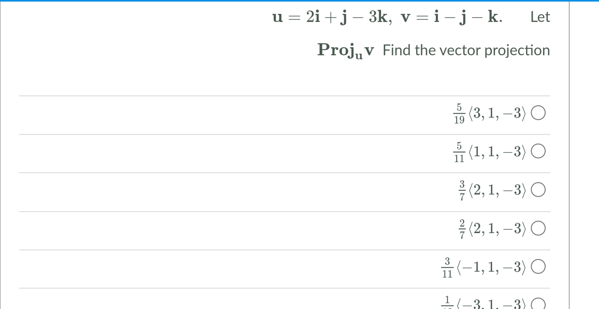 Solved Let u = 2i+j – 3k, v=i-j- k. Projuv Find the vector | Chegg.com