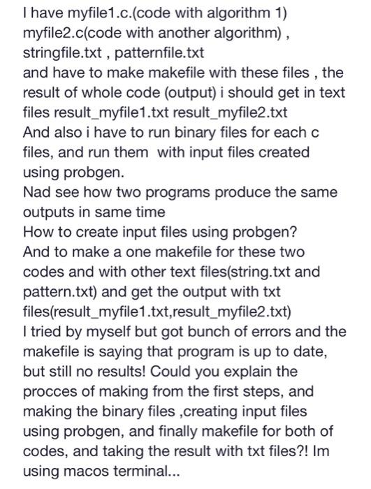 Solved I keep struggling with generating input files using | Chegg.com