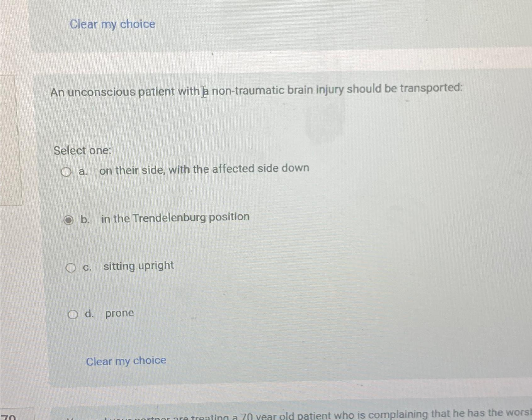 Solved Clear my choiceAn unconscious patient with | Chegg.com