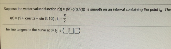 Solved Suppose the vector-valued function r(t) = | Chegg.com