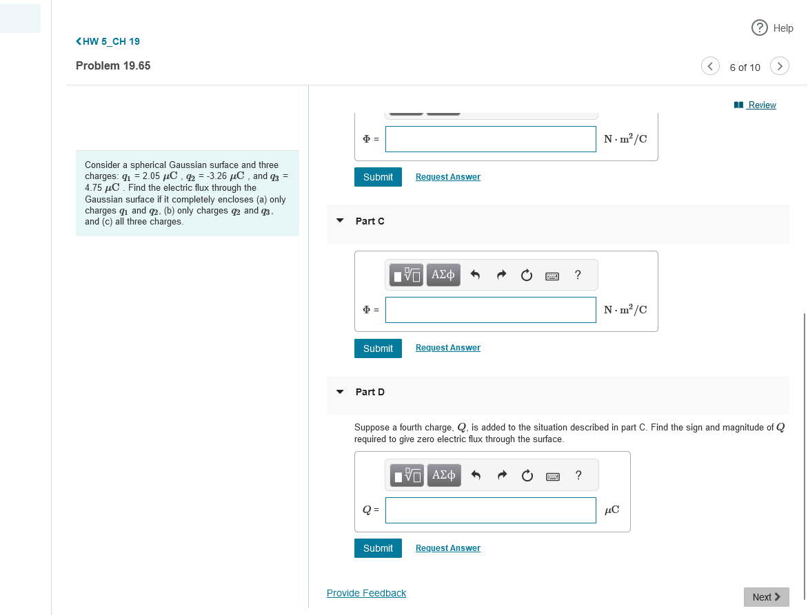 Solved Problem 19.65Consider a spherical Gaussian surface | Chegg.com