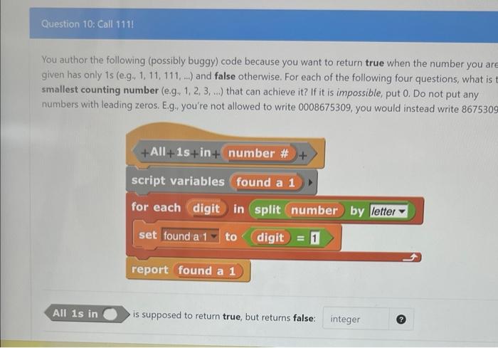 Solved is supposed to return true, but returns false: is | Chegg.com