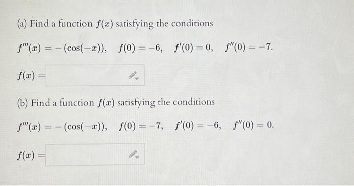 Solved (a) Find a function f(x) satisfying the conditions | Chegg.com